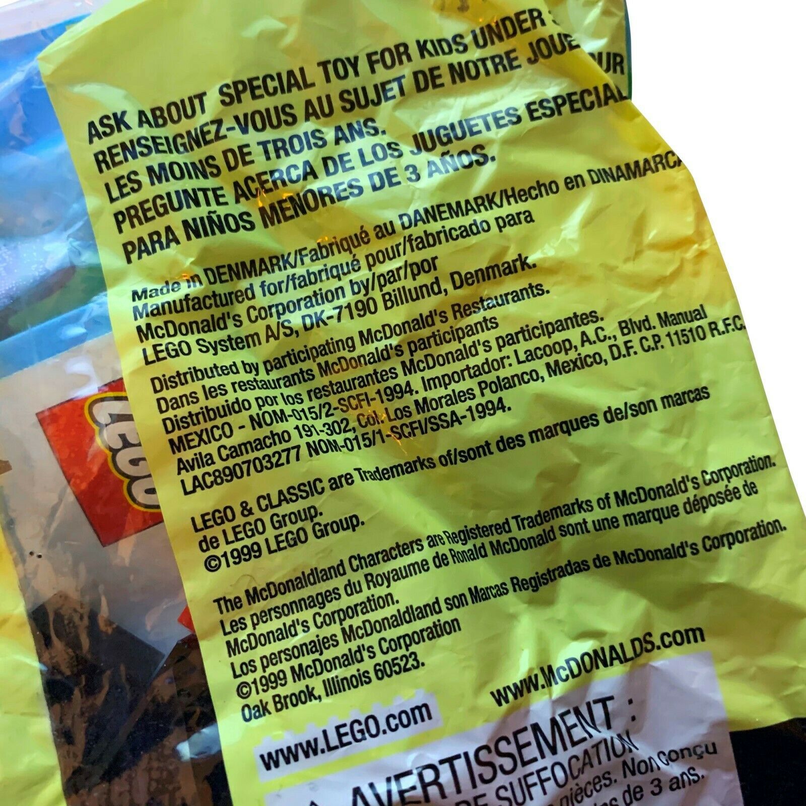 Lego set 2069 Classic Jet Boat McDonald's Happy Meal polybag from 1999 ...