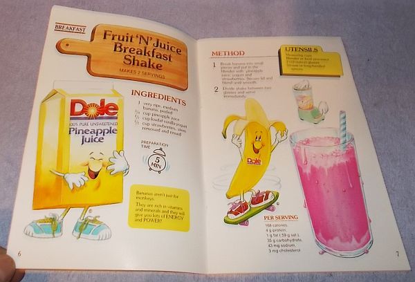 Dole Kids Cookbook Fun with Fruits and Vegetables 1992 Lorelei DiSogra ...