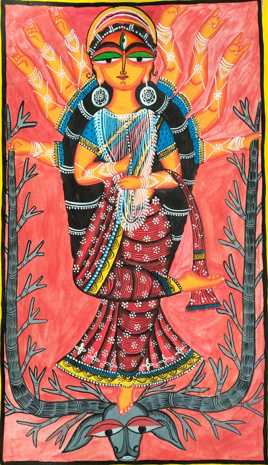 Original Pattachitra with all natural colors. An ancient art of India ...