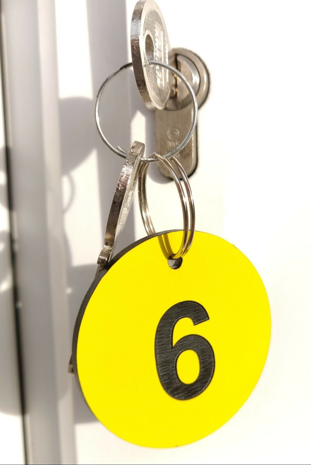 Circular Yellow, Key Rings, key Fobs, key Tags Numbered 1 to 10 Large ...