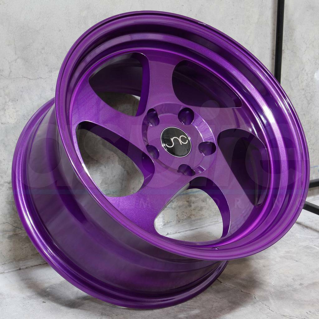 17x8 JNC 034 5x114.3 30 Candy Purple Wheels Rims Set(4) 73.1 - Wheels