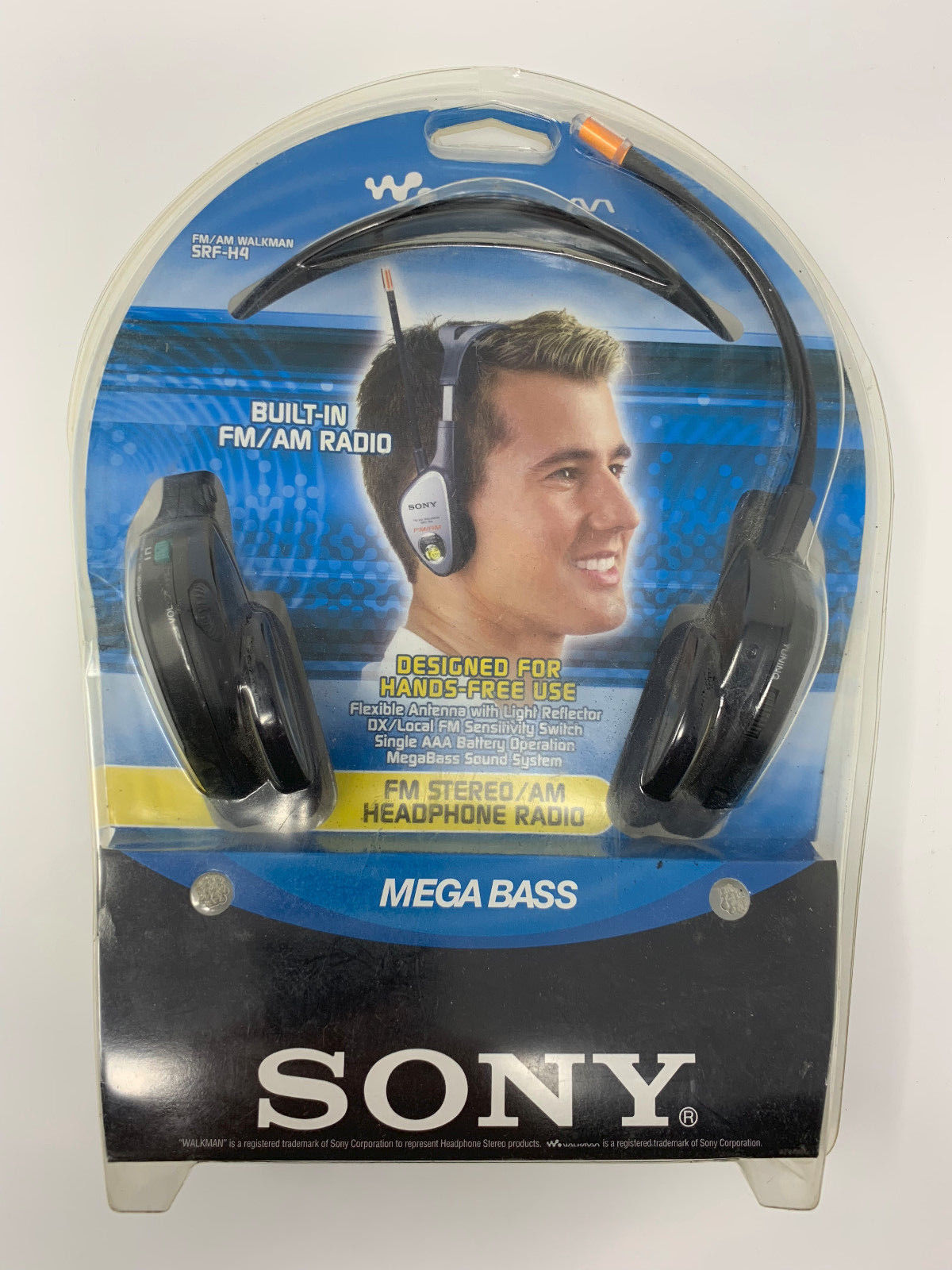 Sony SRF-H4 Mega Bass FM/AM Walkman Headphone Headset Radio - Portable ...