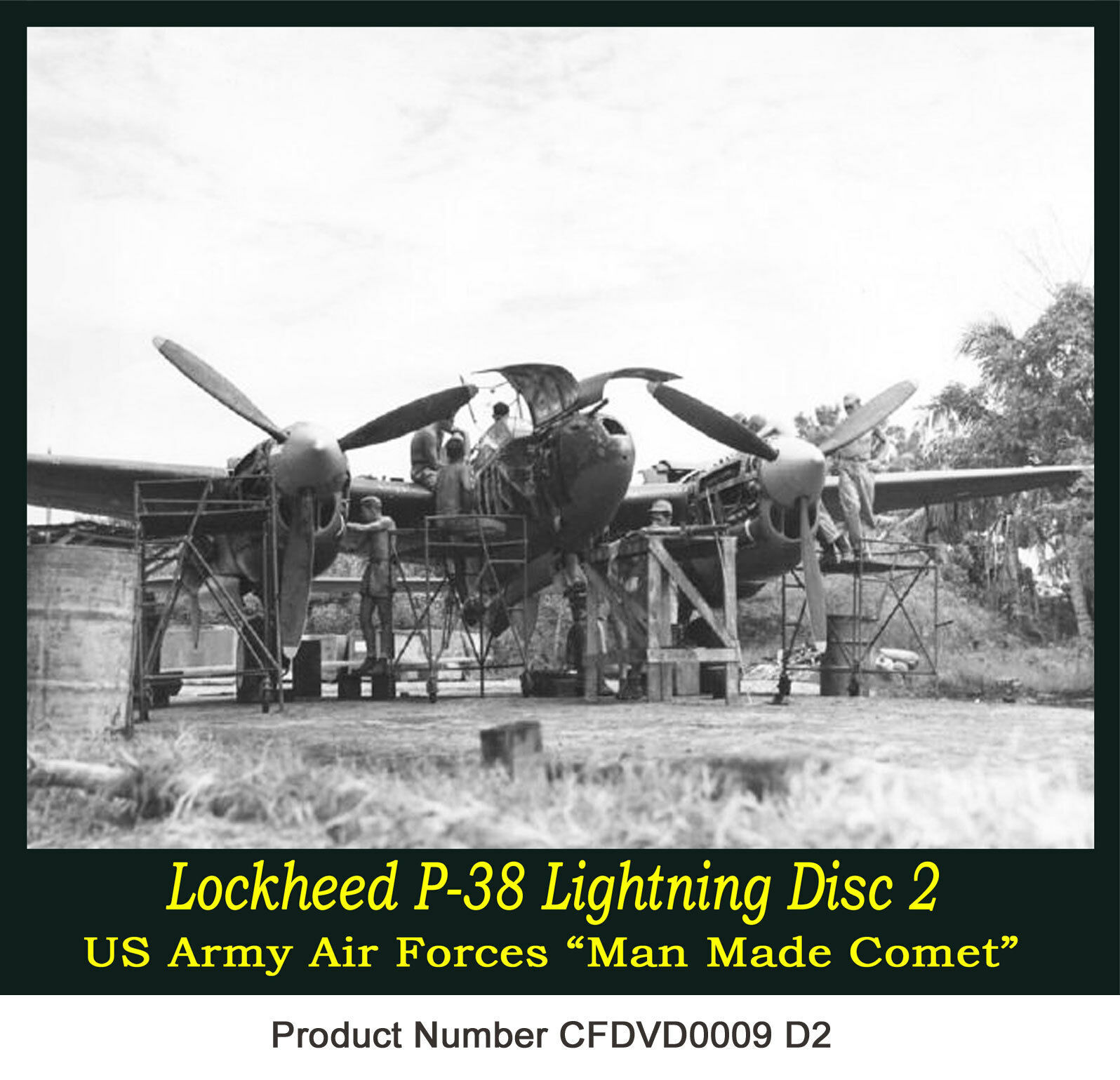 Army Air-Force P-38 Lightning Films WW2 Flying Aleutians USAAF D2 - Film