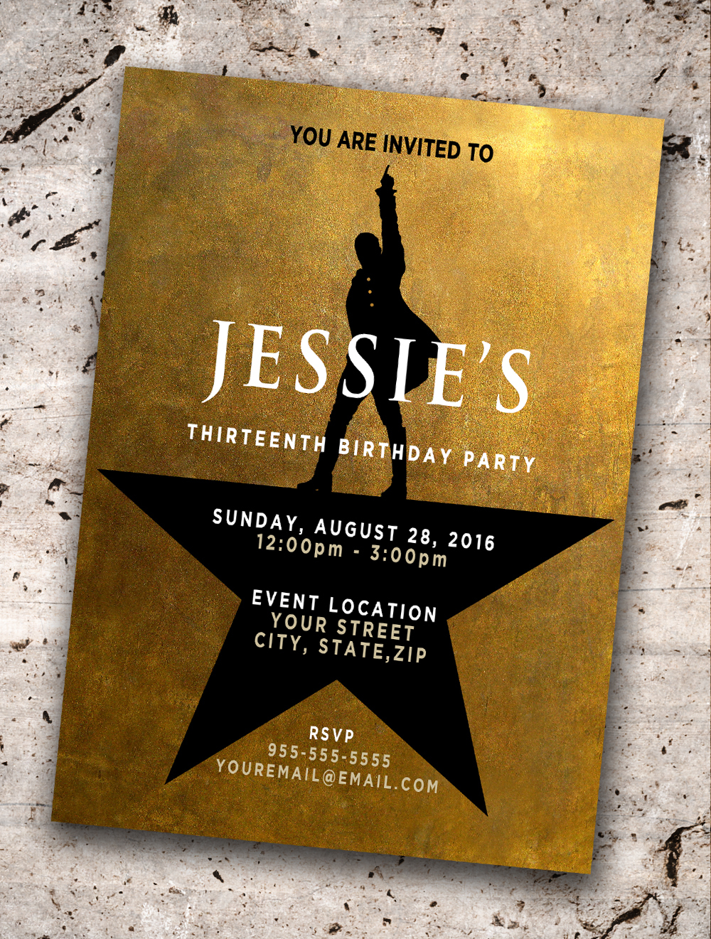 Hamilton the Musical Personalized Invitation - Invitations & Announcements