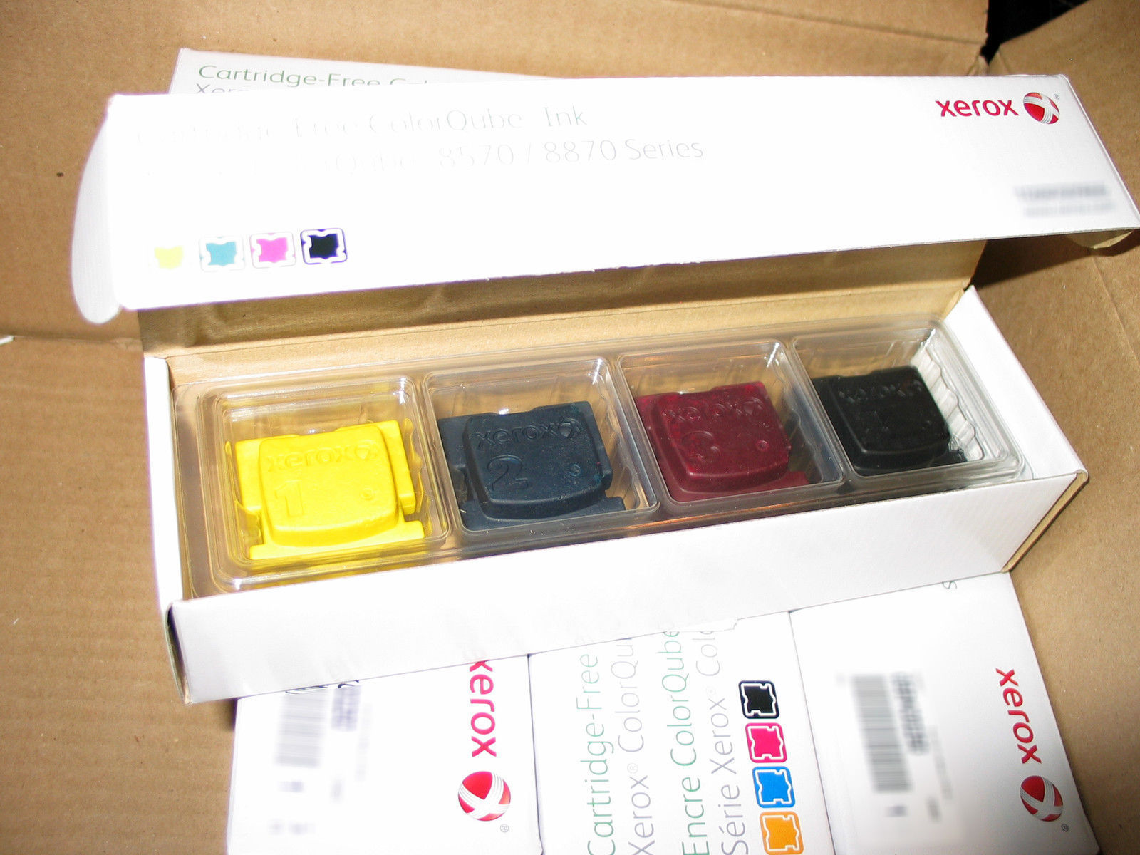 NEW OEM 1 RAINBOW PACK CMYK INK XEROX COLORQUBE 8580/8880 GENUINE SOLID ...