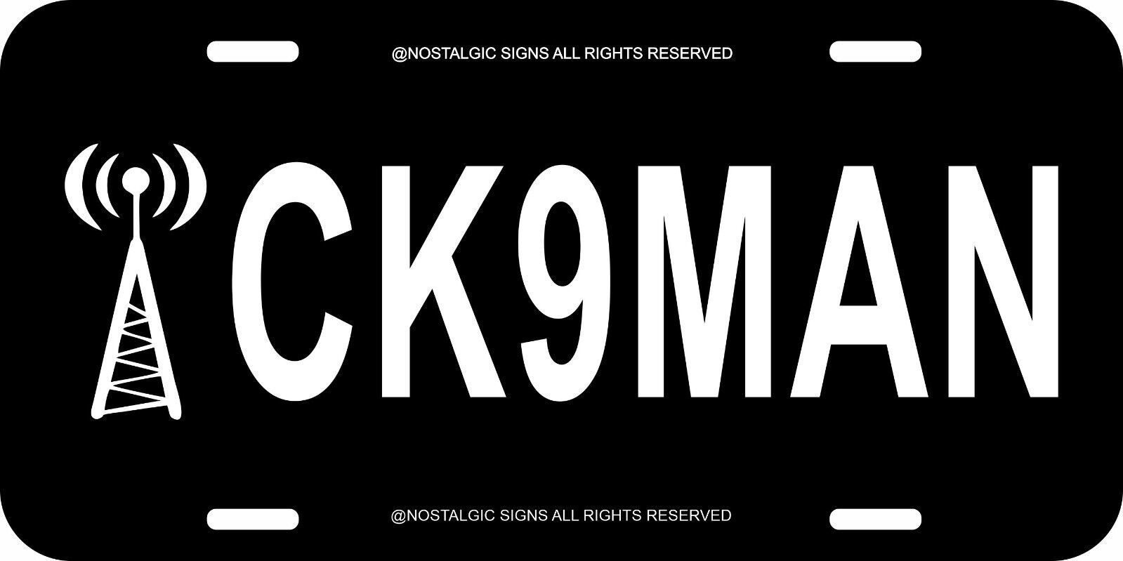 AMATEUR RADIO ASSORTED COLORS CUSTOM CALL SIGN LICENSE PLATE CAR TAG ...