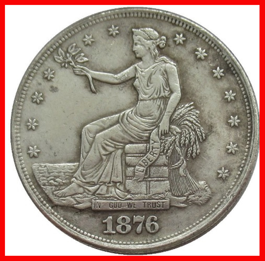 Rare Antique USA States 1876-CC Trade Dollar Silver Color Coin Explore ...