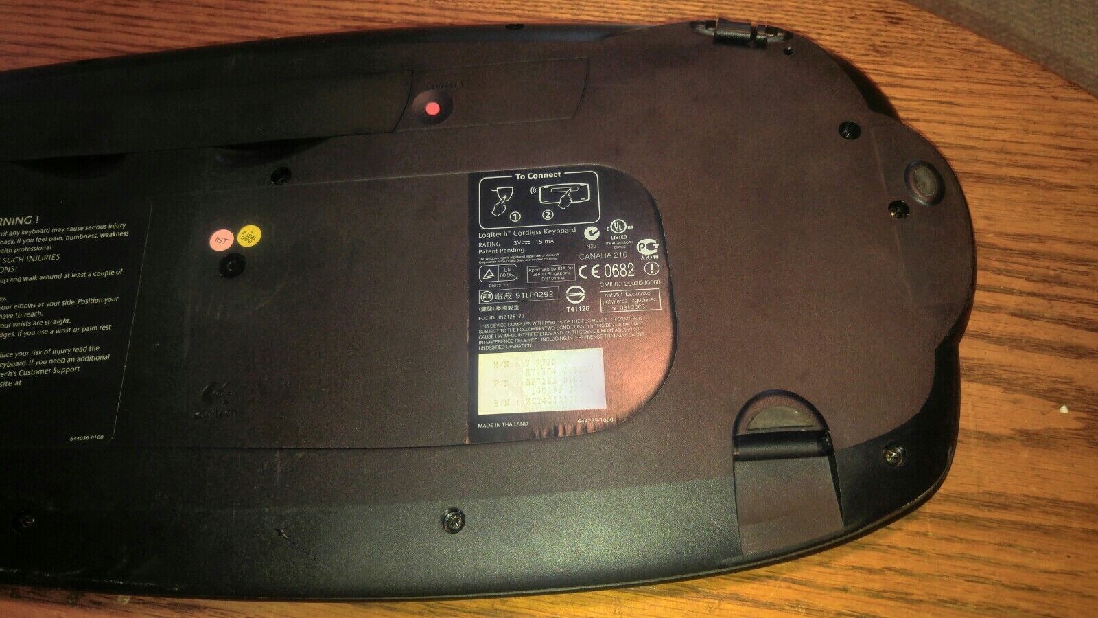 LOGITECH black cordless Y-RJ20 Keyboard As is Untested. - Keyboards ...