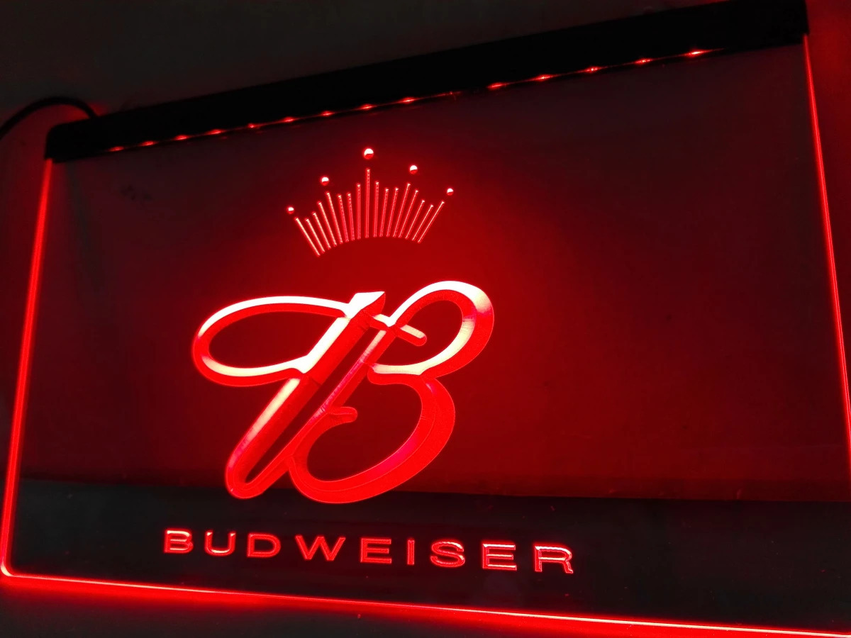 Budweiser Crowned B LED Neon Light Sign Home Decor Bar Pub Club Hang ...