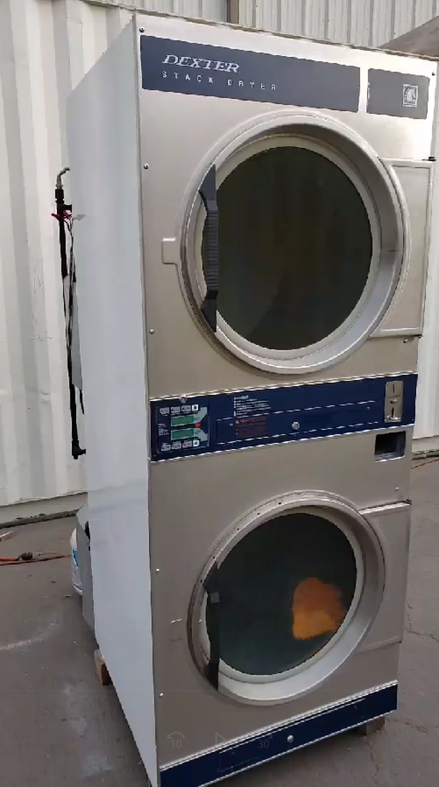 Dexter Coin-Op Stack Dryer, 30 lbs, Model: D2LX30QSS S/N: 110981 ...