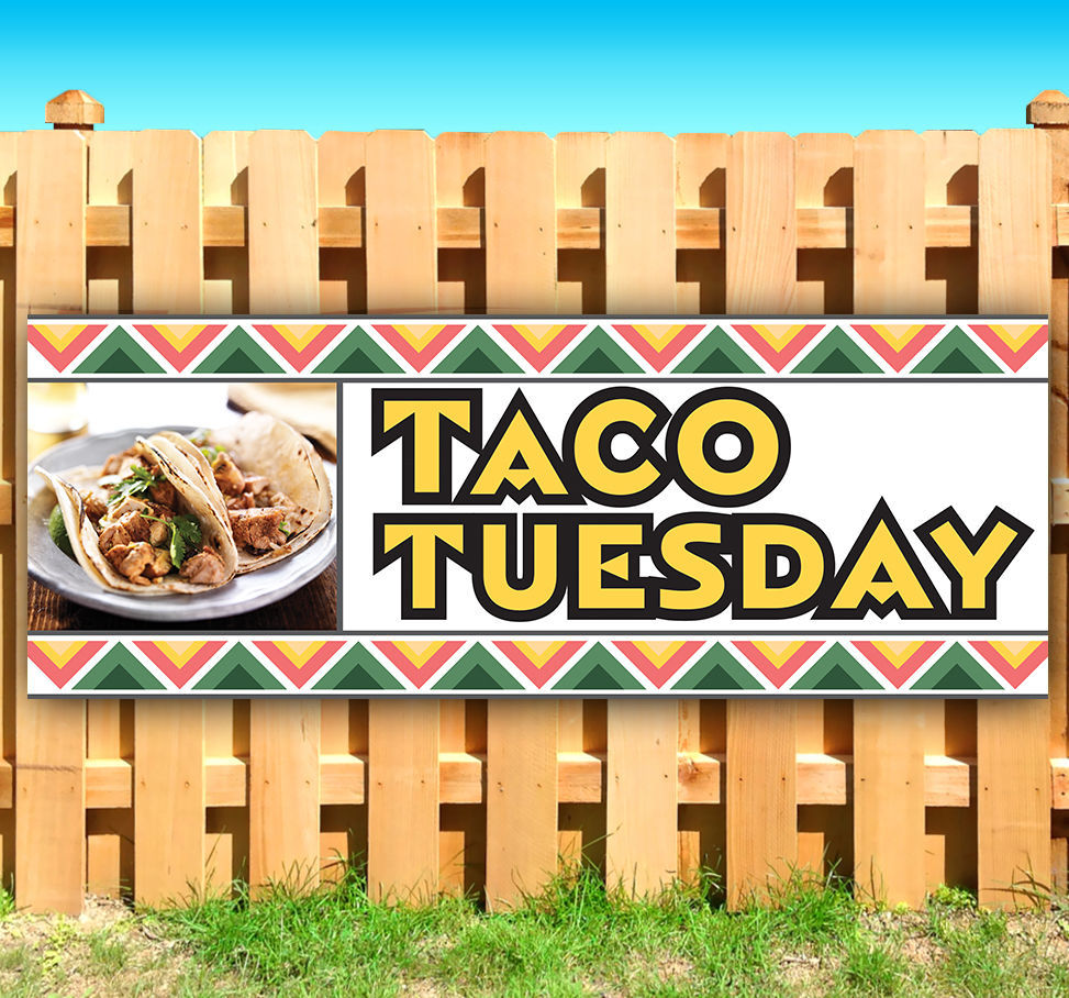 TACO TUESDAY Advertising Vinyl Banner Flag Sign Many Sizes Available ...