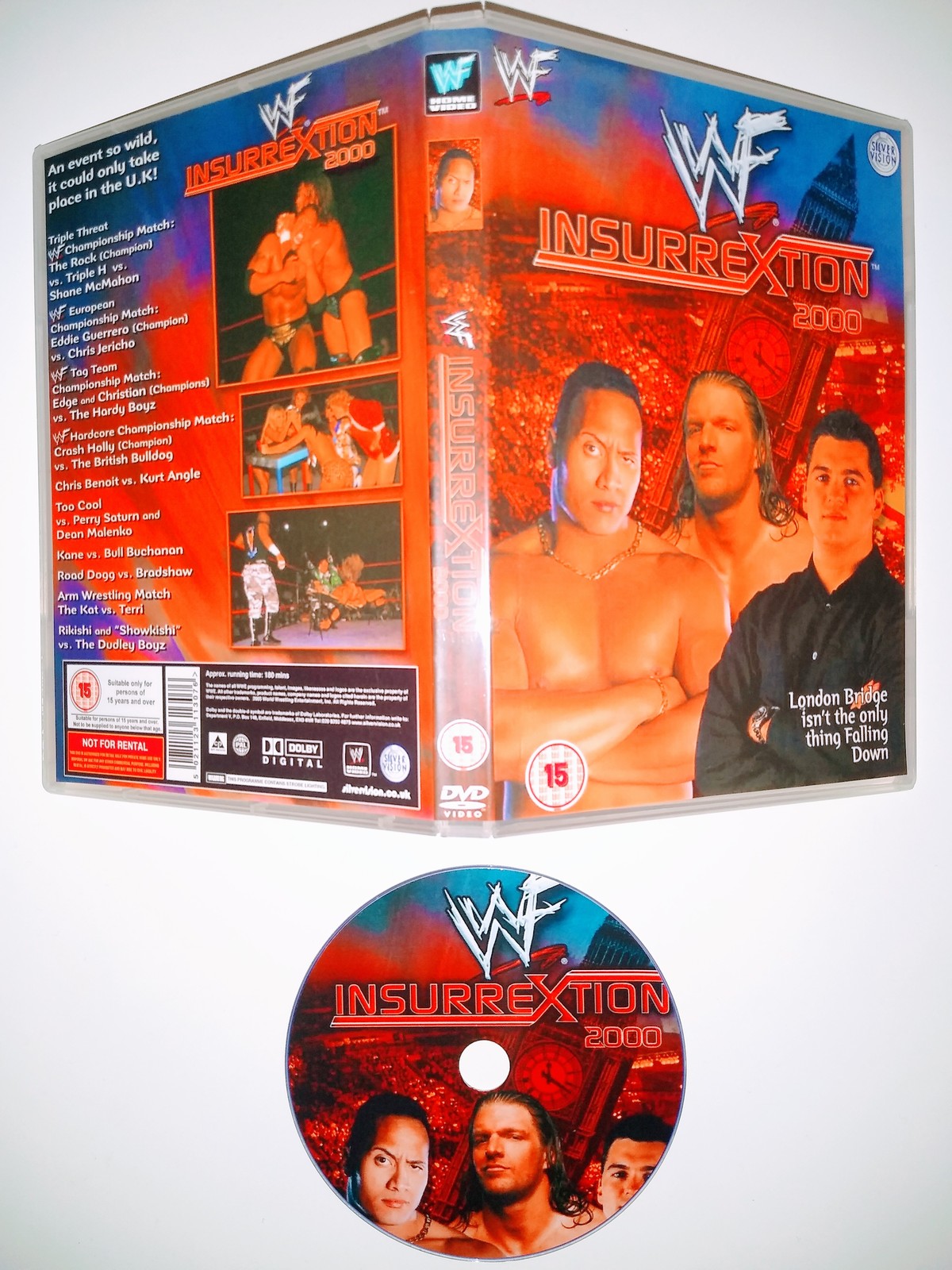 WWF 2000 INSURREXTION 1 DVD & Case - VHS Tapes