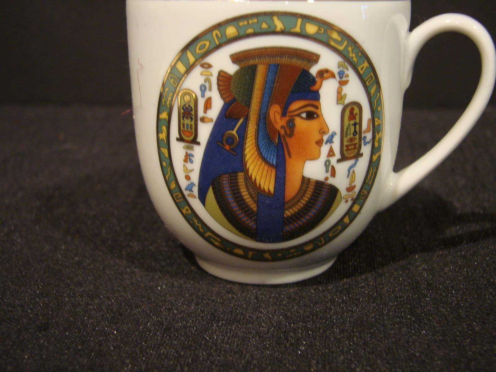 Fathi Mahmoud Hieroglyphic Porcelain Sculpture Demitasse Set for 6 ...