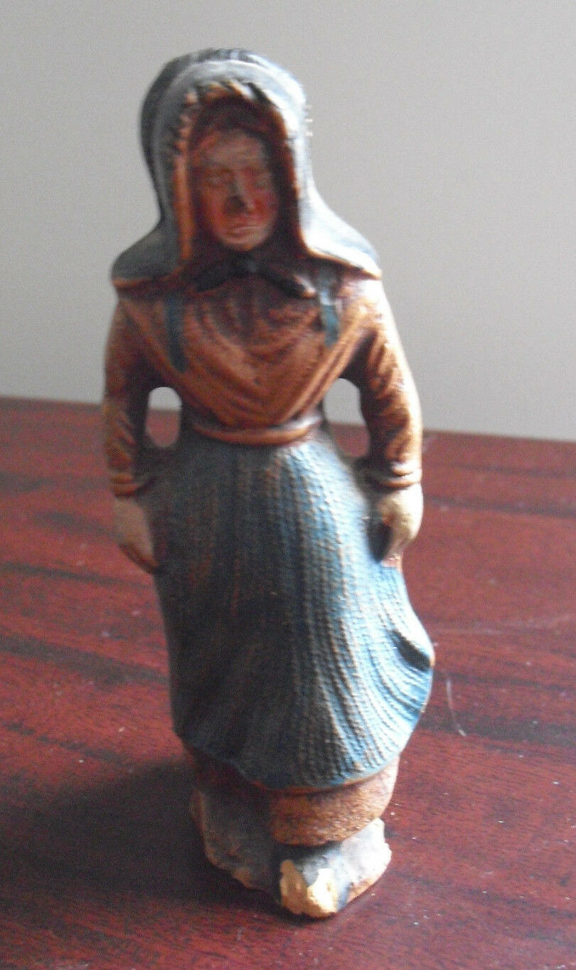 Vintage 1940s Syroco Wood Amish Woman Figurine 4 1/2" Tall - Decorative ...