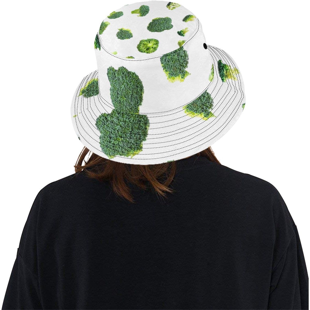 Emerald Green Broccoli Fresh Fashion Fishing Sun Bucket Hats - Hats
