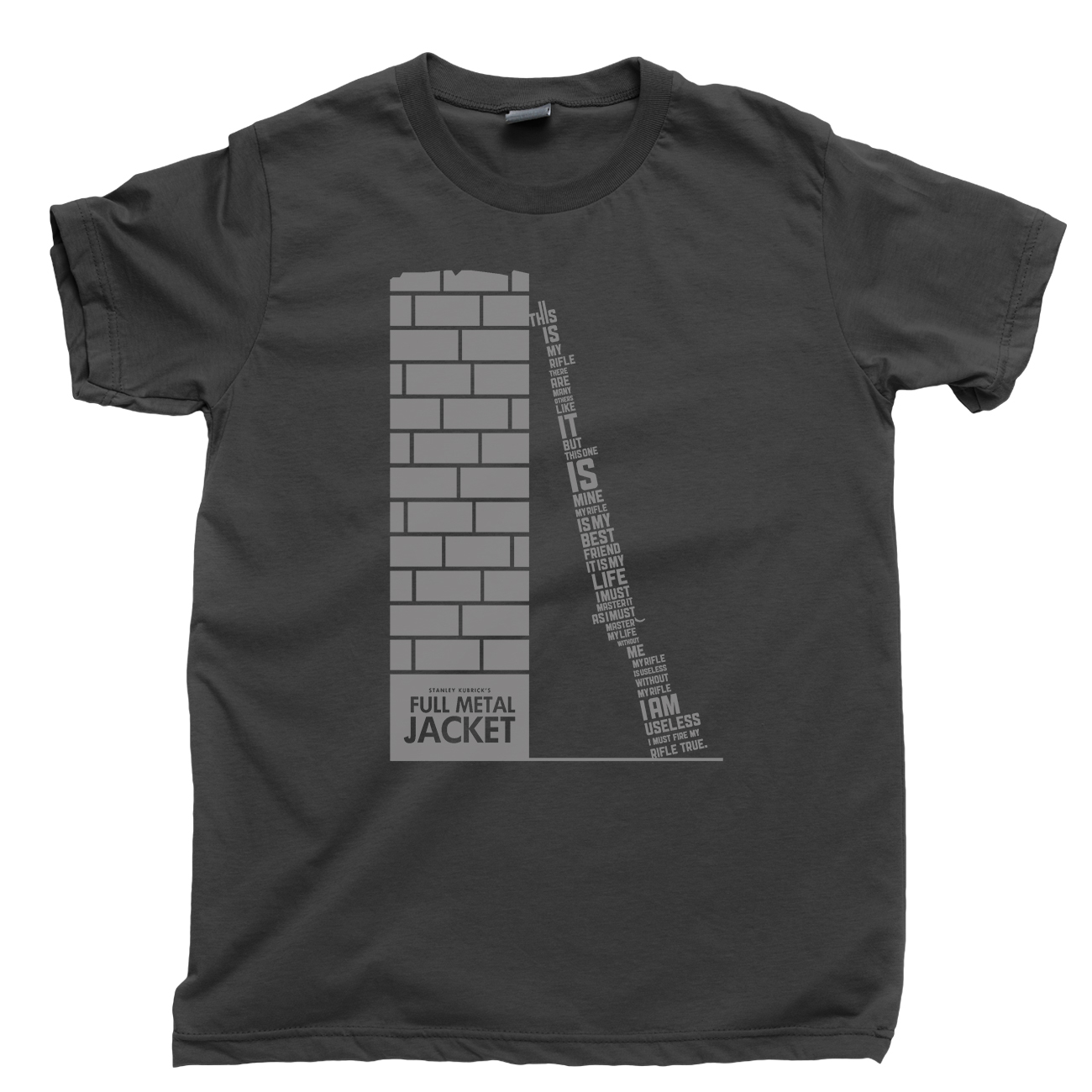 Rifleman's Creed T Shirt, Full Metal Jacket Vietnam Movie Men's Cotton ...