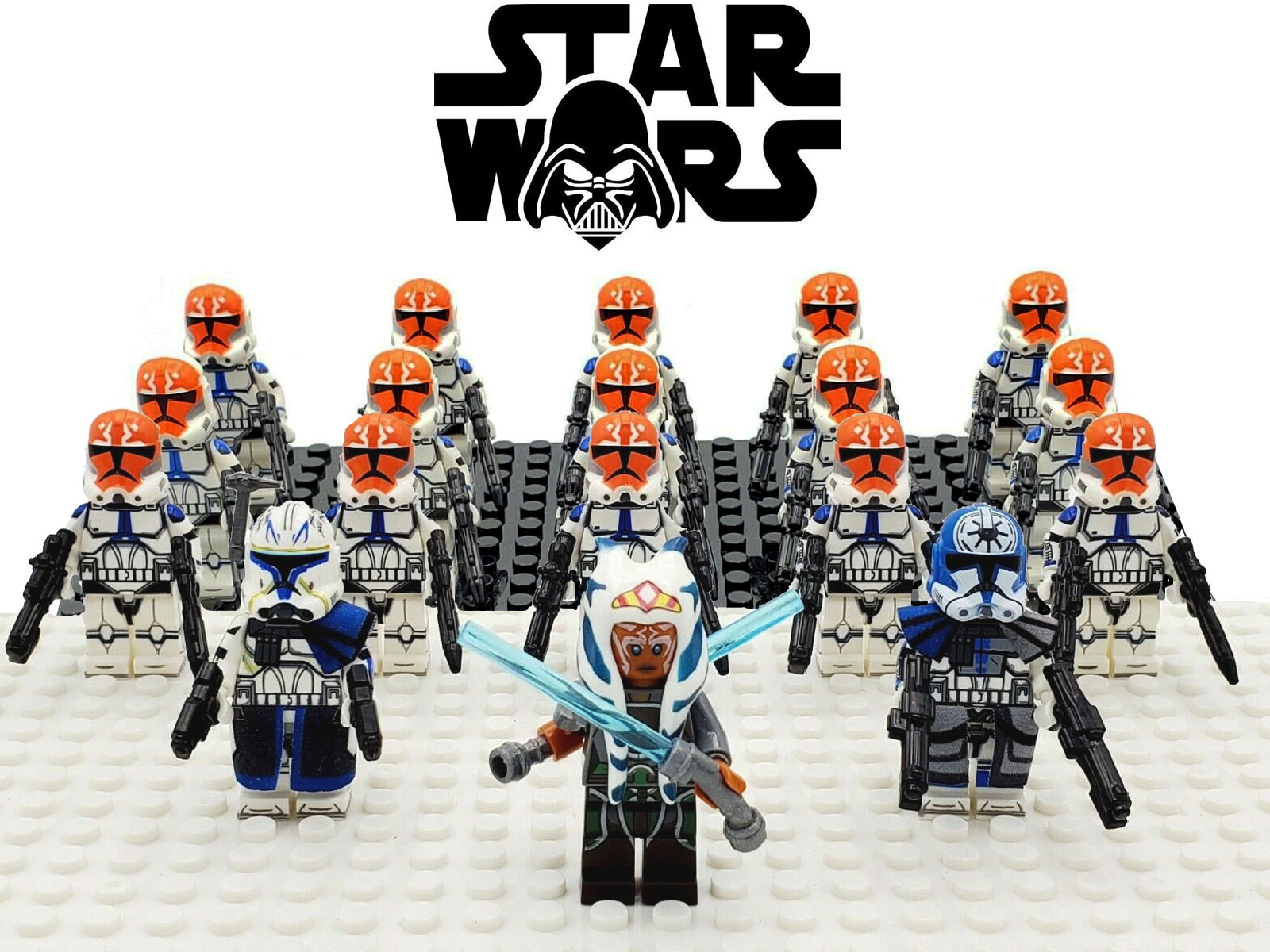 18pcs Star Wars 332nd Clone Troopers & Ahsoka Tano Rex Minifigure Toys ...