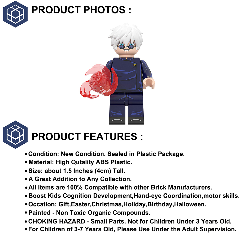 Boys and Girls Gojo Satoru Jujutsu Kaisen Custom Minifigure Building ...