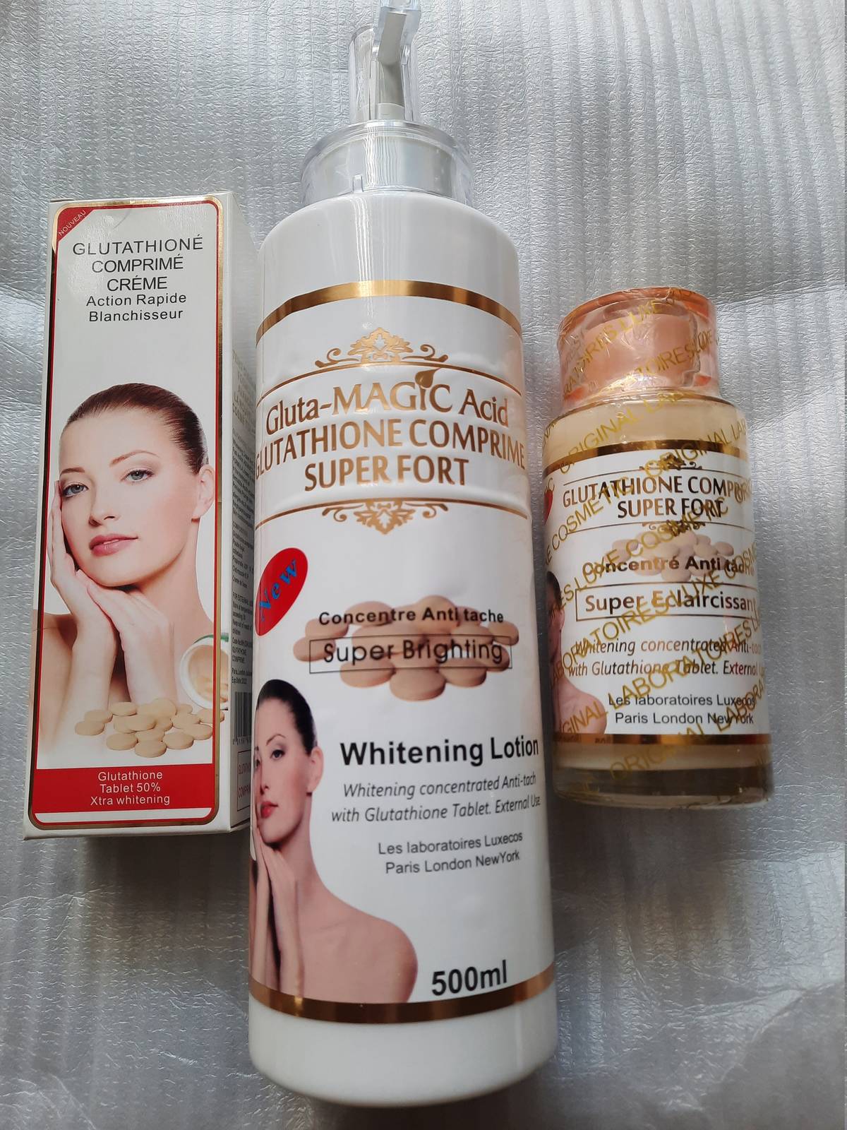 Glutathione comprime serum+ glutathione comprime tube cream + Gluta ...