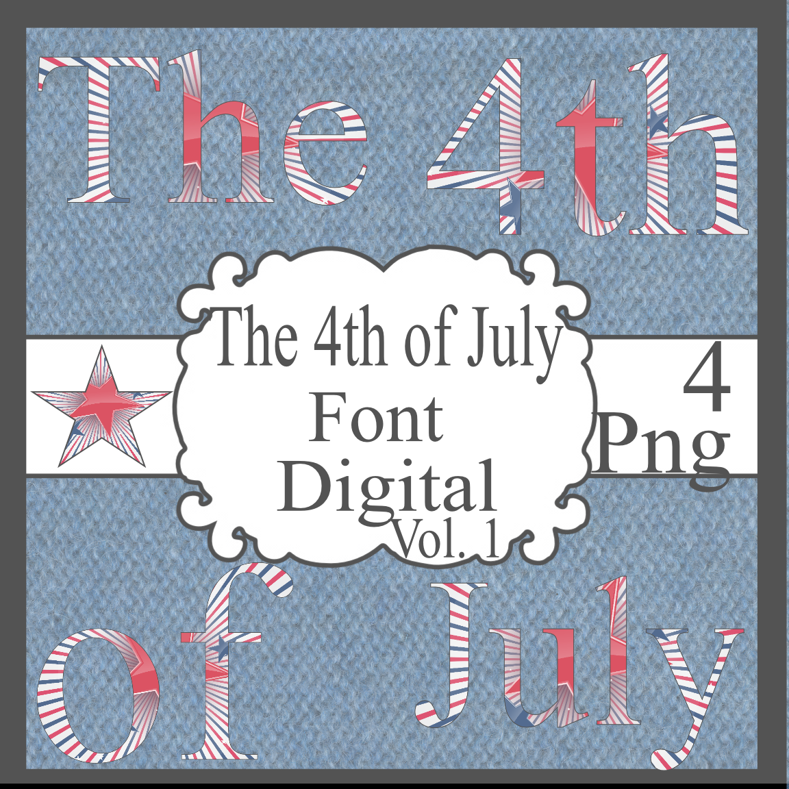 The 4th of July Font Digital Vol. 1 - Digital Scrapbooking