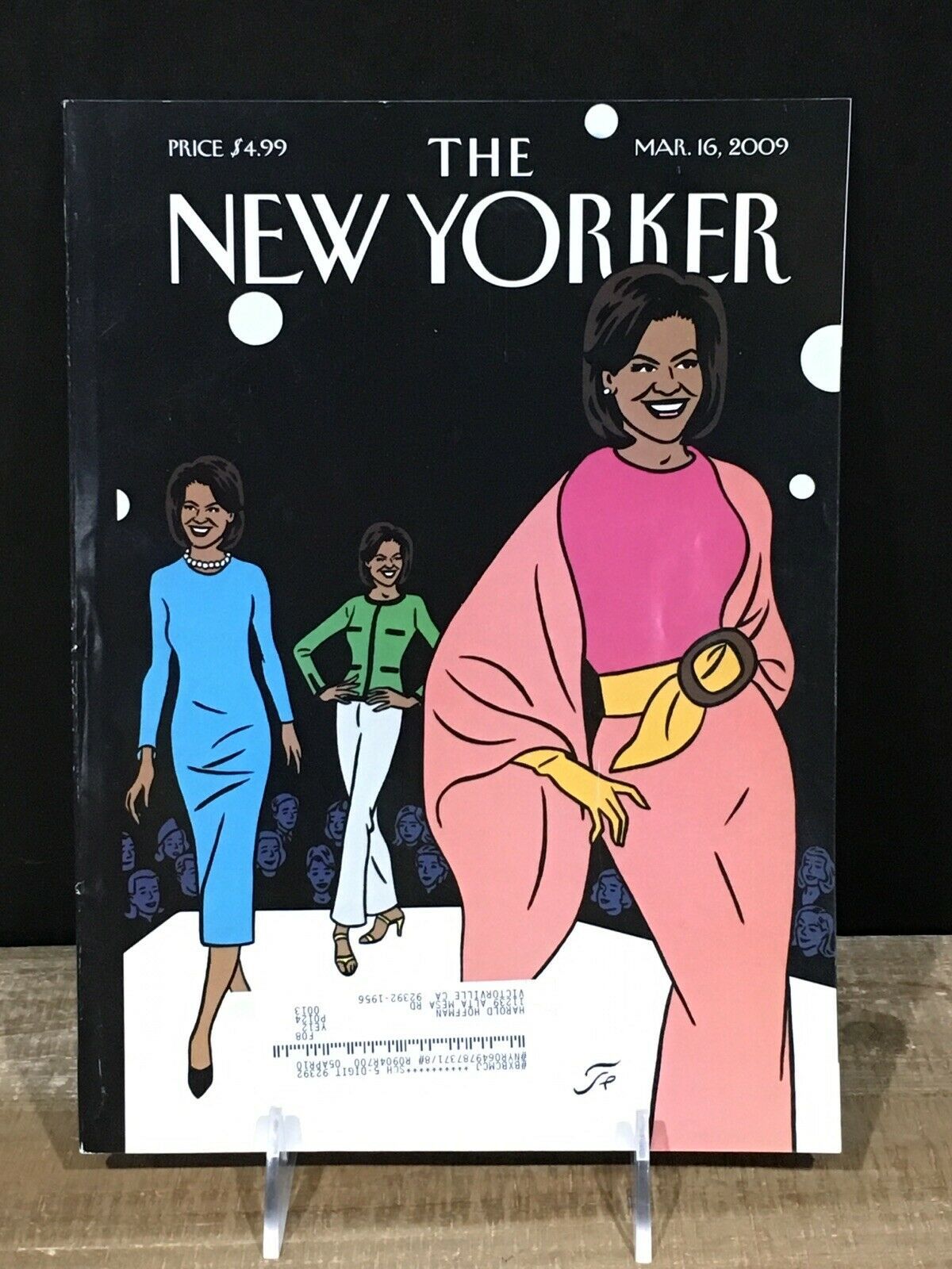New Yorker Magazine Barack & Michelle Obama *Fist Bump Issue ... New Yorker Magazine Barack & Michelle Obama *Fist Bump Issue ...
