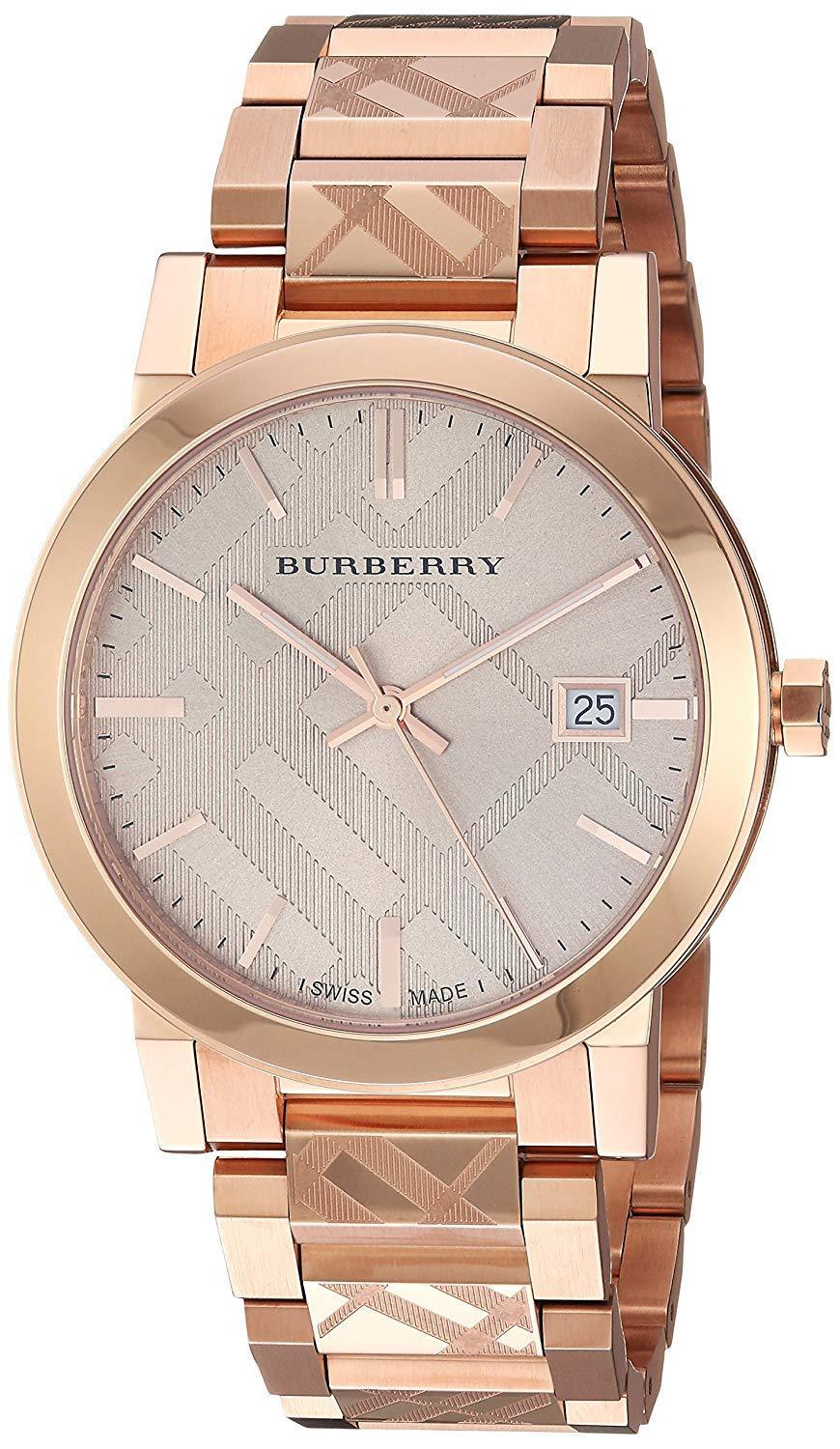 Burberry Rose Gold-Tone Dial Stainless Steel Quartz Ladies Watch BU9039 ...