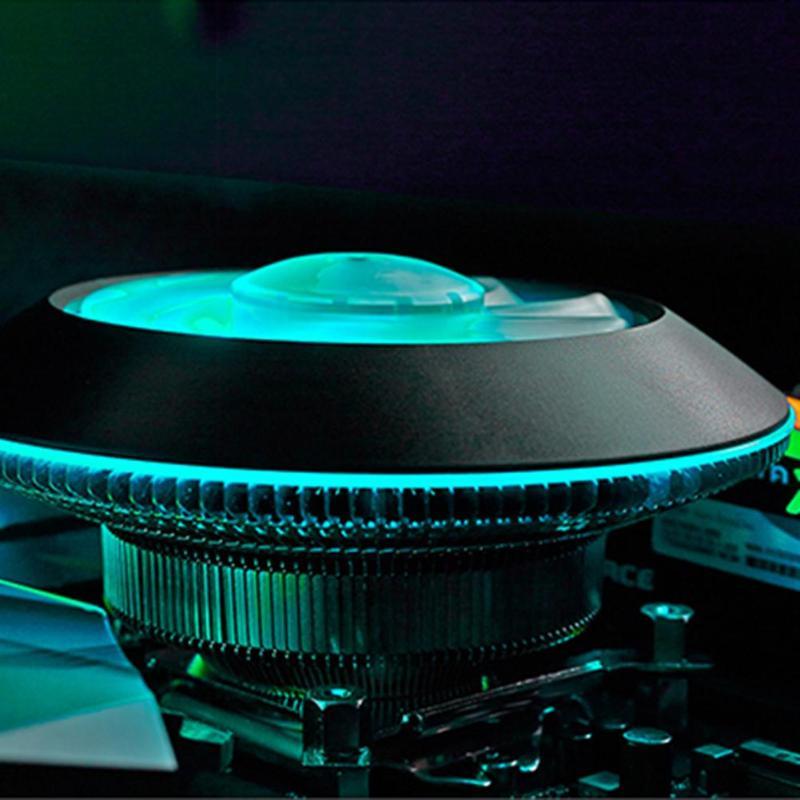 G100M CPU Cooler Heatsink Flying Saucer 4 Pin RGB UFO Cooling Fan for ...