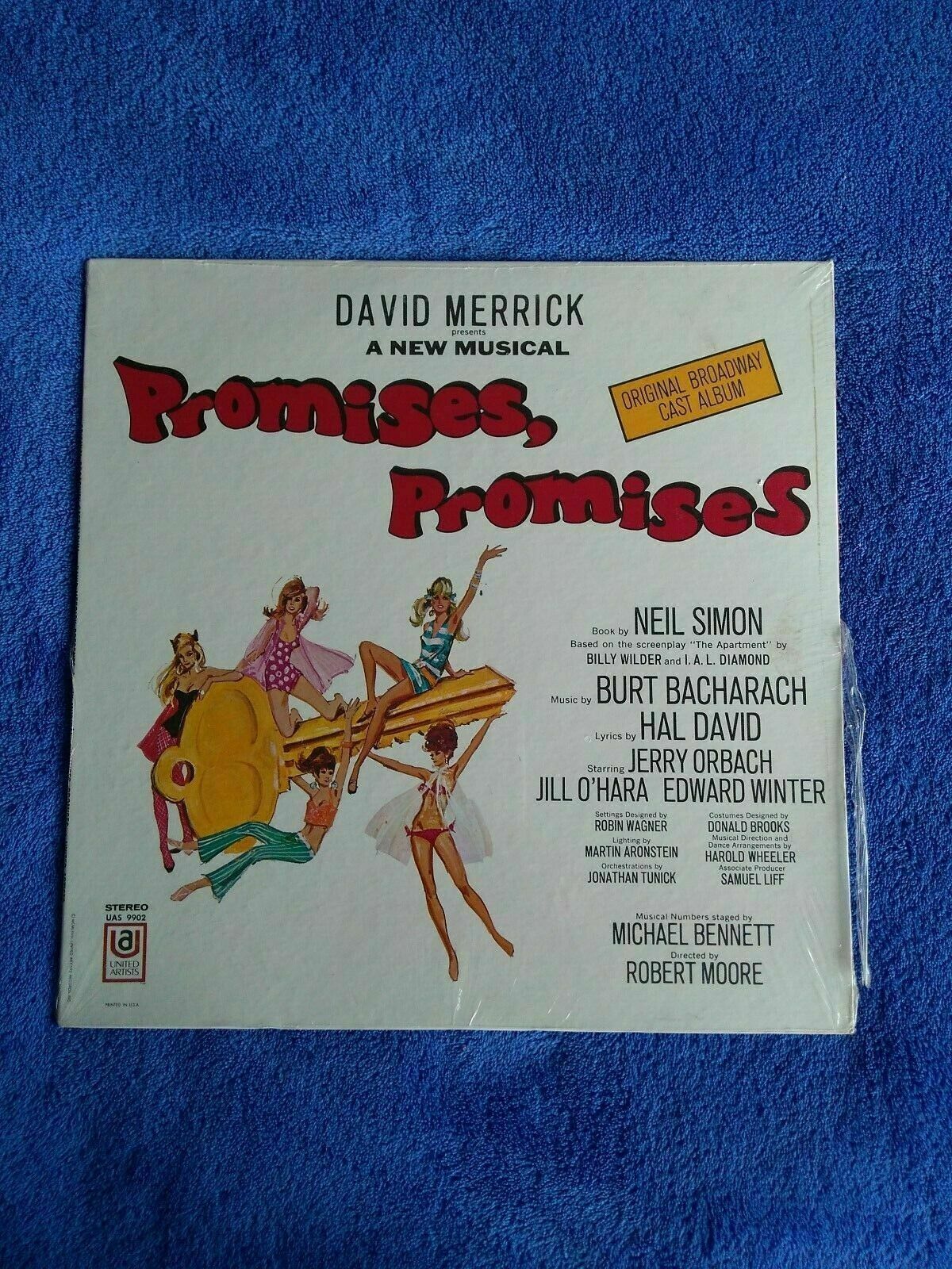 1968 DAVID MERRICK PROMISES PROMISE BROADWAY MUSICAL CAST ALBUM RECORD ...