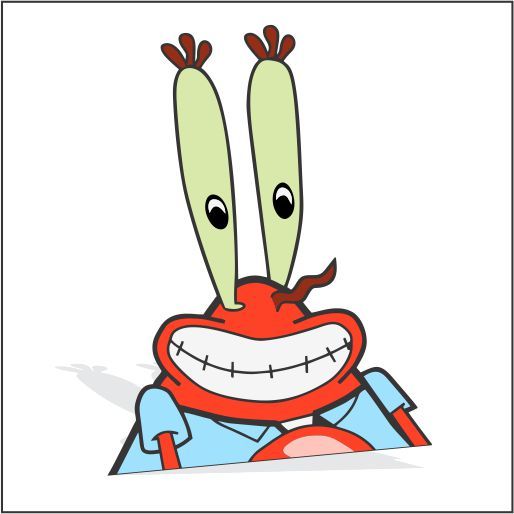 Mr Krabs Peeker Peeking Window Vinyl Decal and similar items