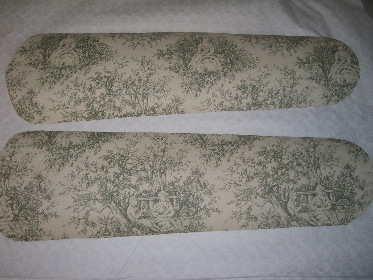 CUSTOM ROMANTIC LOVERS TOILE CEILING FAN IVORY & SAGE GREEN - Lamps ...