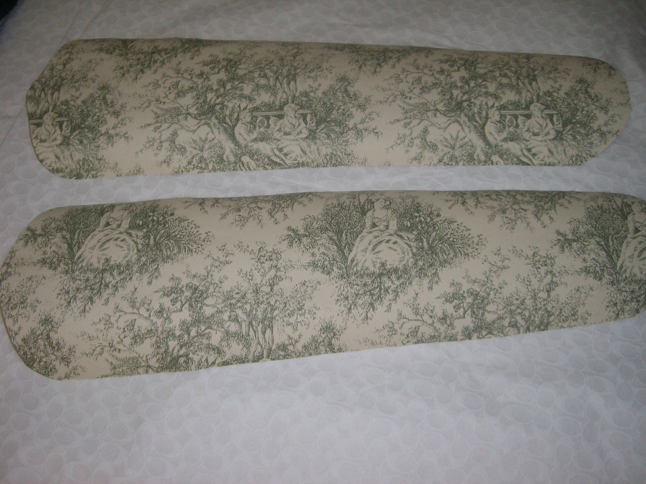 CUSTOM ROMANTIC LOVERS TOILE CEILING FAN IVORY & SAGE GREEN - Lamps ...