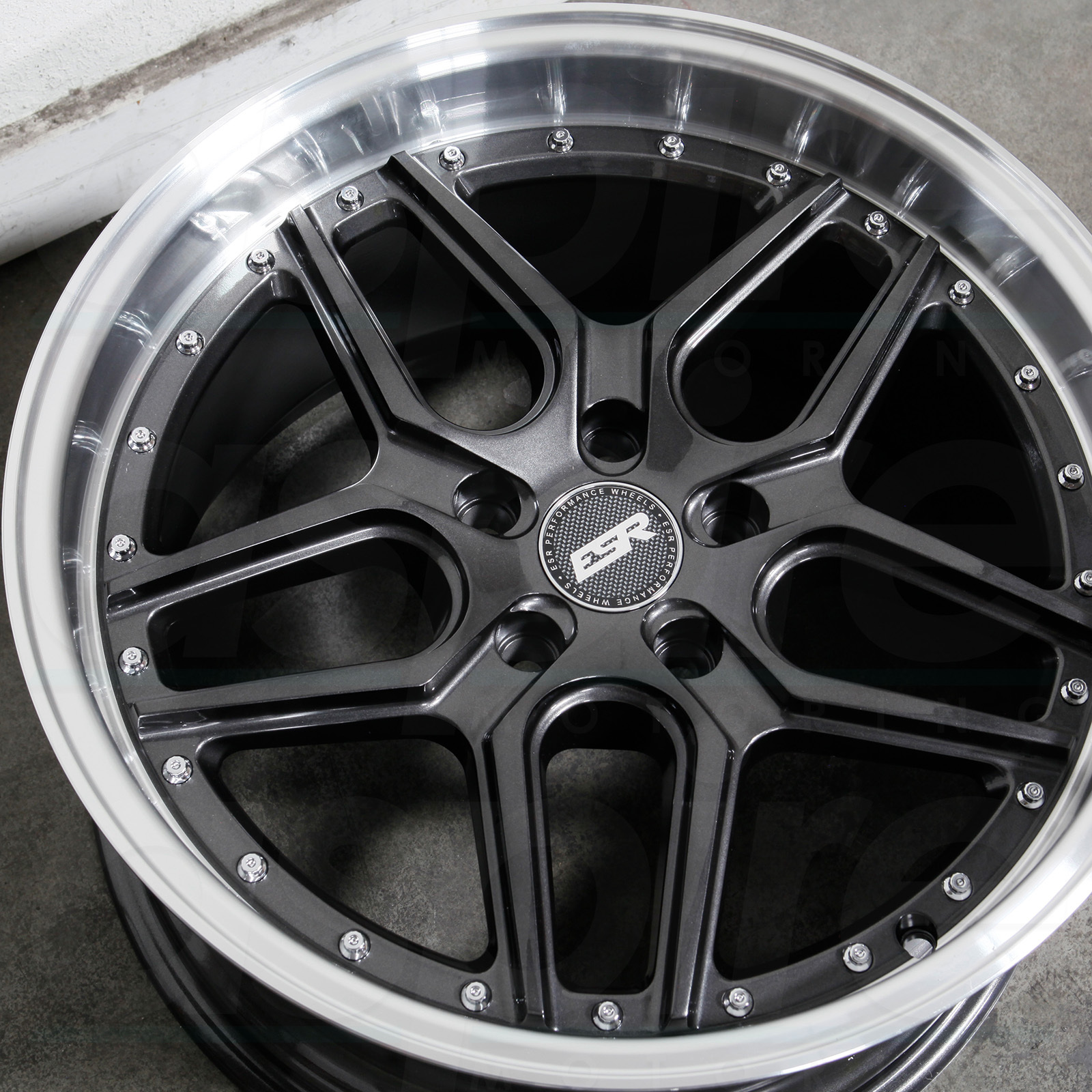 19x8.5 ESR CS15 5x108 Custom 30 Gun Metal Graphite Wheels Rims Set(4 ...
