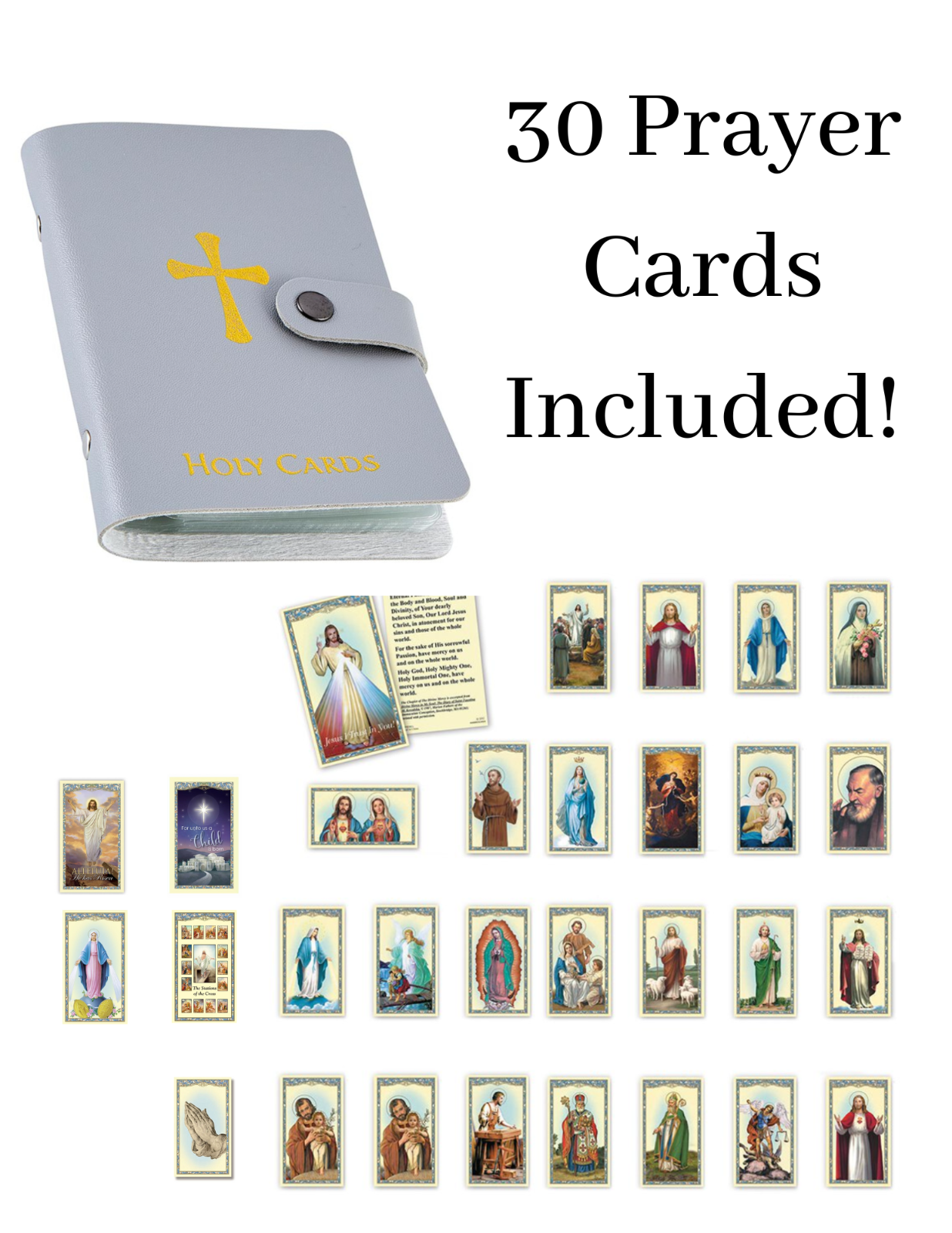 GRAY Prayer Card Holder WITH 30 Essential and 50 similar items