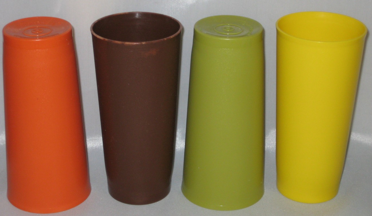 Tupperware Harvest Colors Drinking Tumblers Glasses - Pitchers, Cups ...
