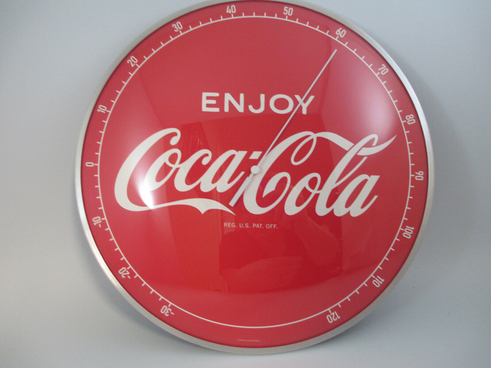 Coca-Cola Thermometer Round Glass Dome Red Enjoy Coca-Cola Coke 12 ...