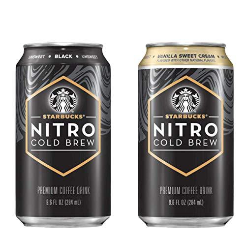 Starbucks Nitro Cold Brew Canned Coffee 9.6FL Ounce of Premium Coffee ...