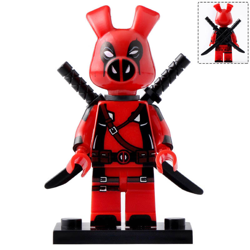Deadpool Pig (Deadpool) DC Super Heroes Minifigures Lego Compatible ...