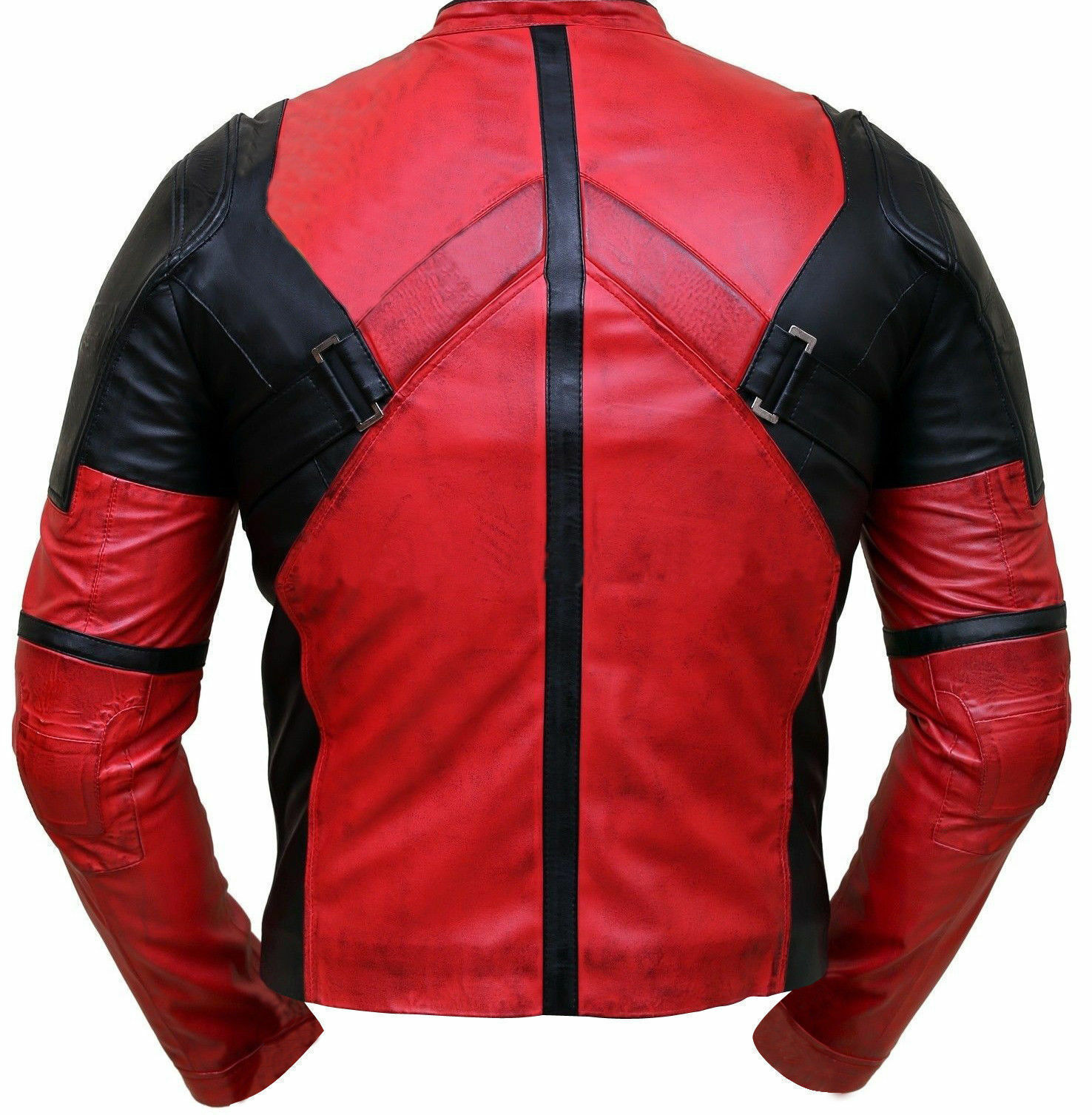 NEW DEADPOOL WADE WILSON RYAN REYNOLDS DISTRESSED BIKER WAXED LEATHER ...