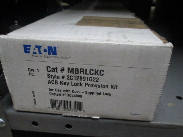 Eaton Cat# MBRLCKC ACB Key Lock Provision Kit New - Locks, Keys