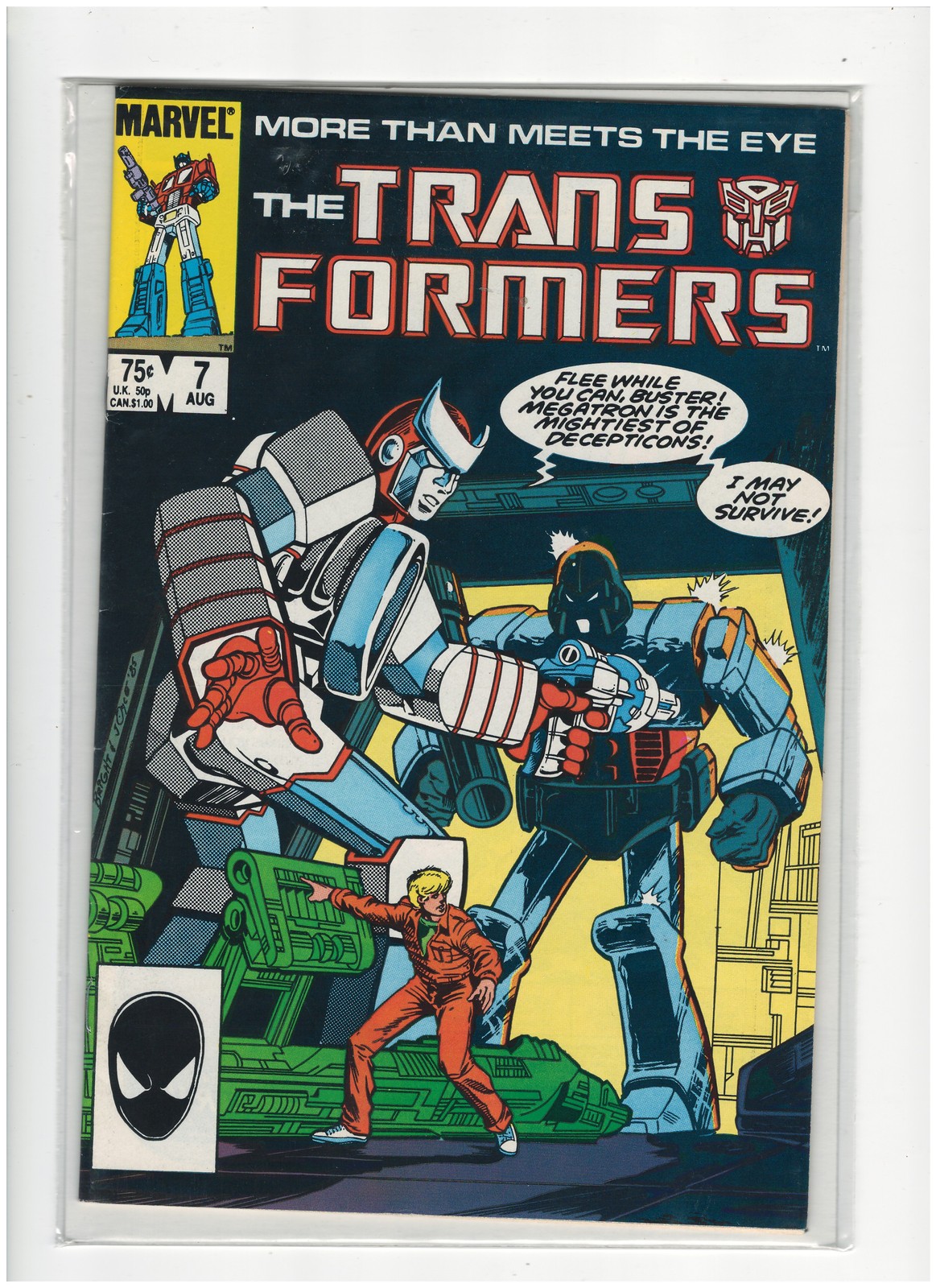 The Transformers #7 August 1985 Marvel Comics, direct comics edition ...