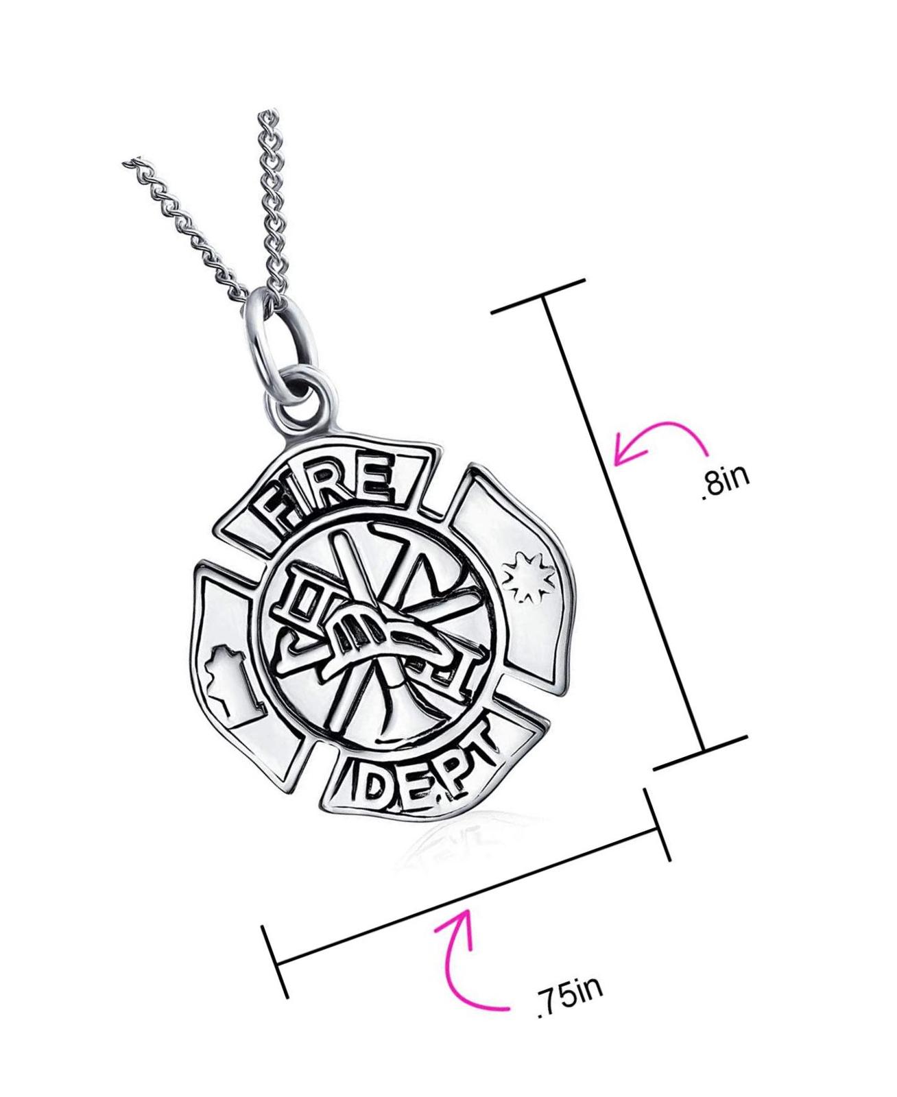 Personalized Medal Firefighter Fire Dept Shield Medallion - EMT & Rescue