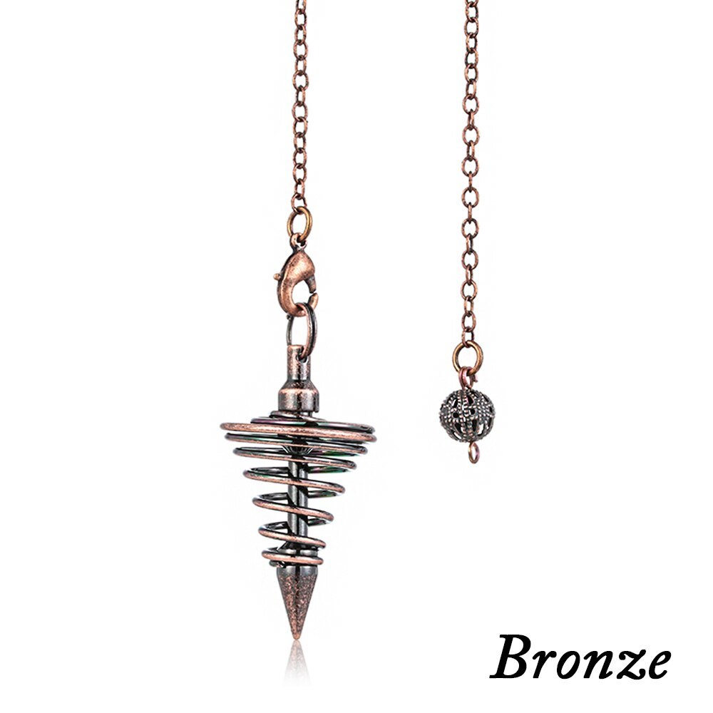 Metal Pendulum Pendulo Radiestesia Pendulums for Dowsing Spiral Cone ... Metal Pendulum Pendulo Radiestesia Pendulums for Dowsing Spiral Cone ...