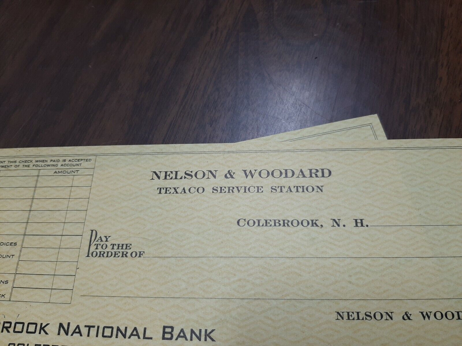 Lot 6 Unused 1950s Checks NELSON & WOODARD Texaco Gas Oil Station ...