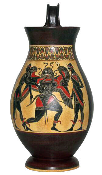 Ancient Greek Olpe Vase Pottery Museum Replica Reproduction - Vases