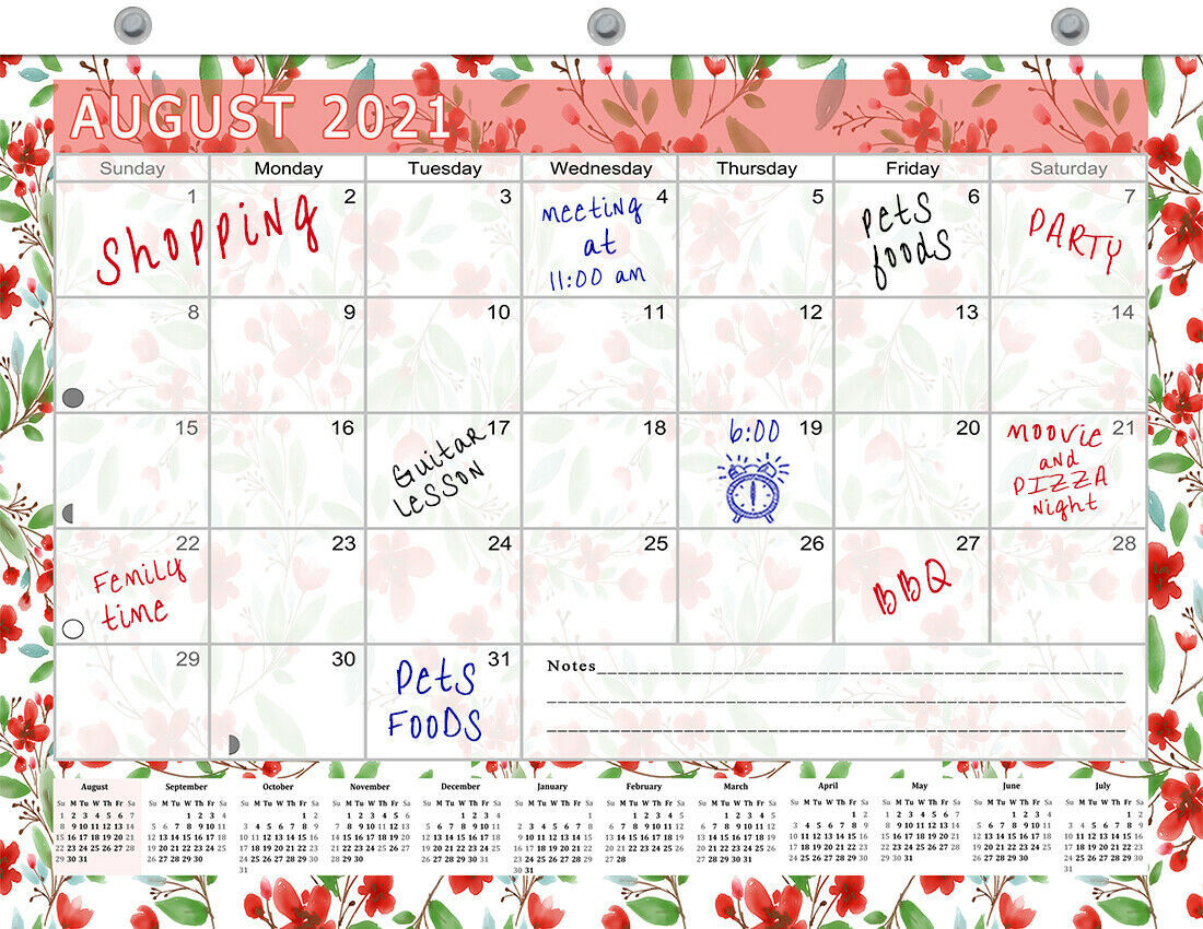 2021-2022 Academic Year 12 Months Student Calendar/Planner for 3-Ring ...