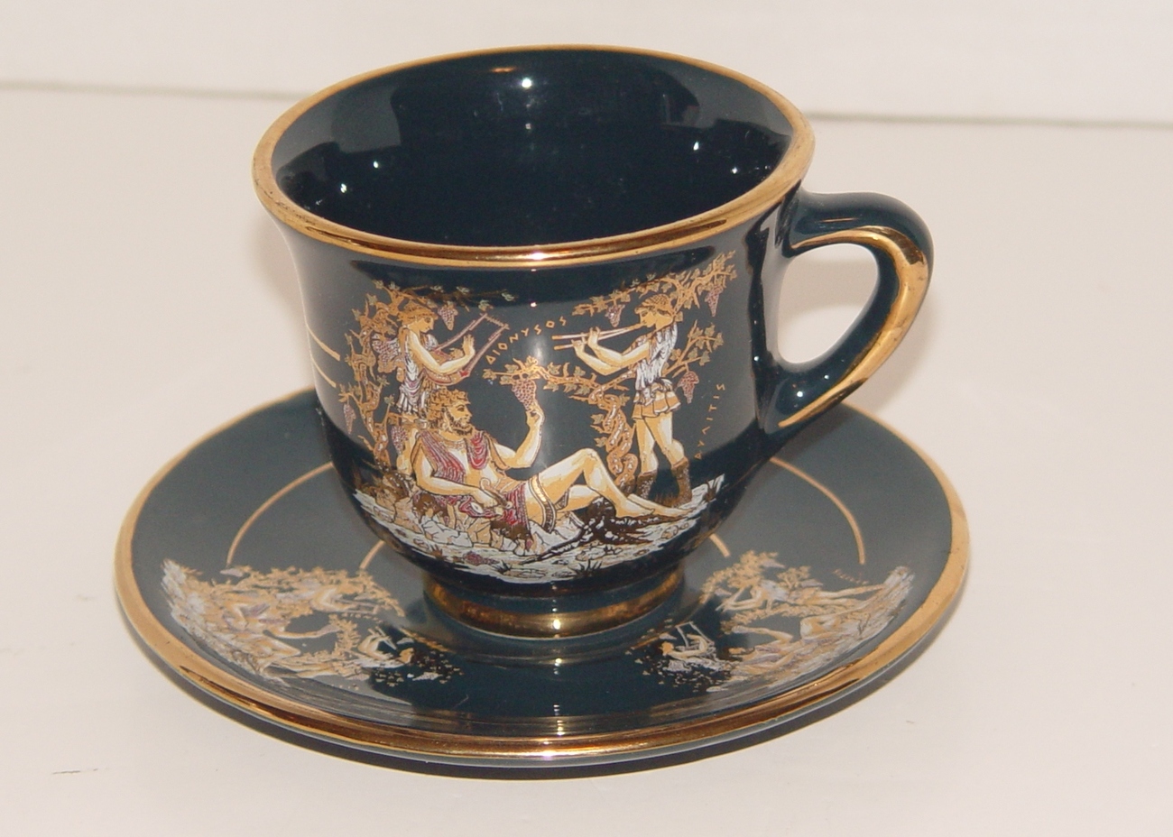 Greek 24k Gold Cup Saucer Demitasse ADIS and 50 similar items