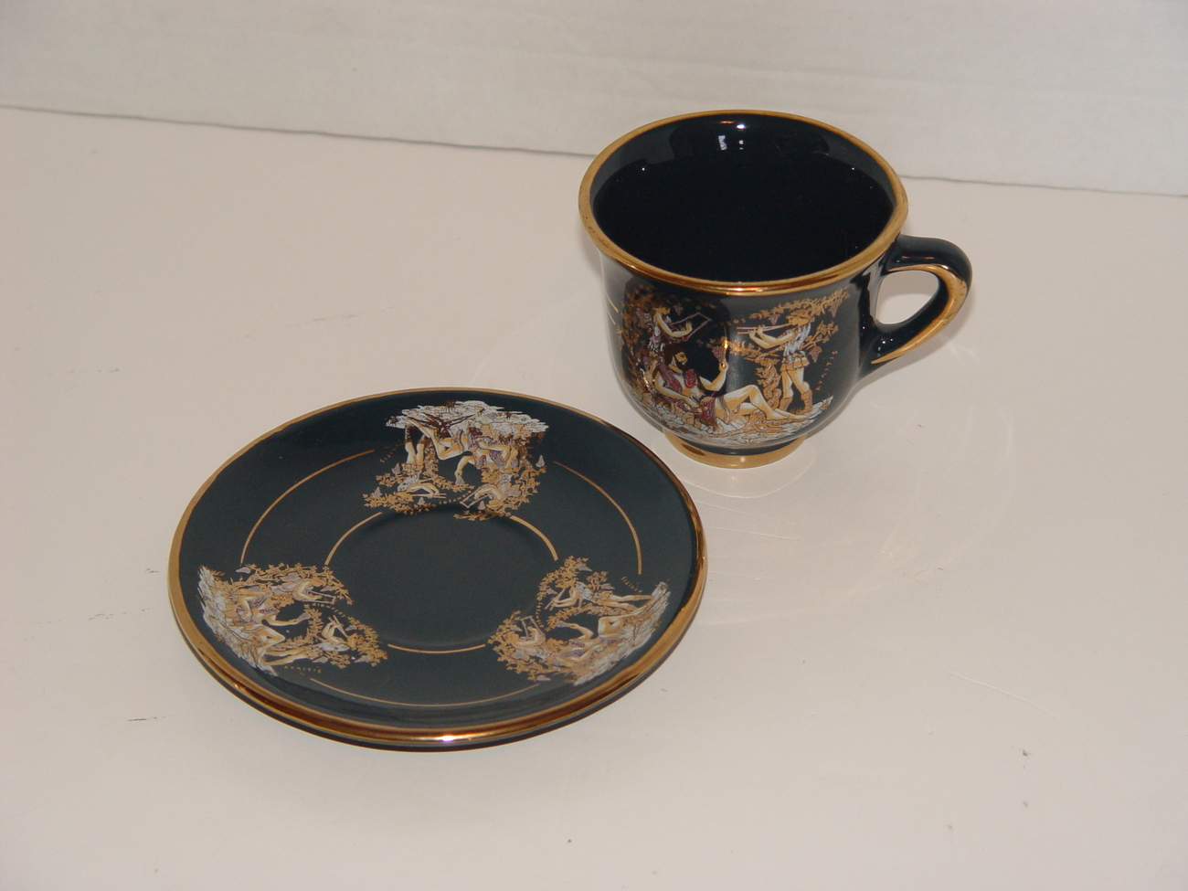 Greek 24k Gold Cup Saucer Demitasse ADIS and 50 similar items