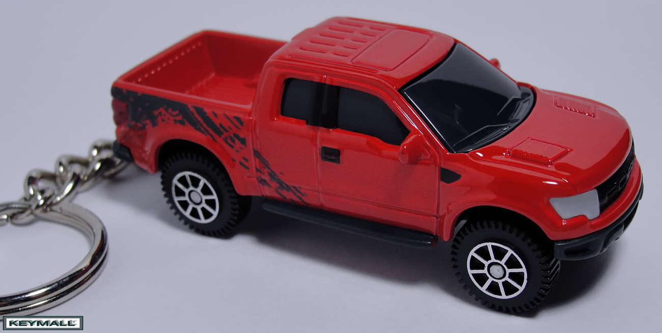 KEY CHAIN 2010~2011 FORD F-150 RAPTOR F150 TRUCK RED & BLACK NEW PORTE ...