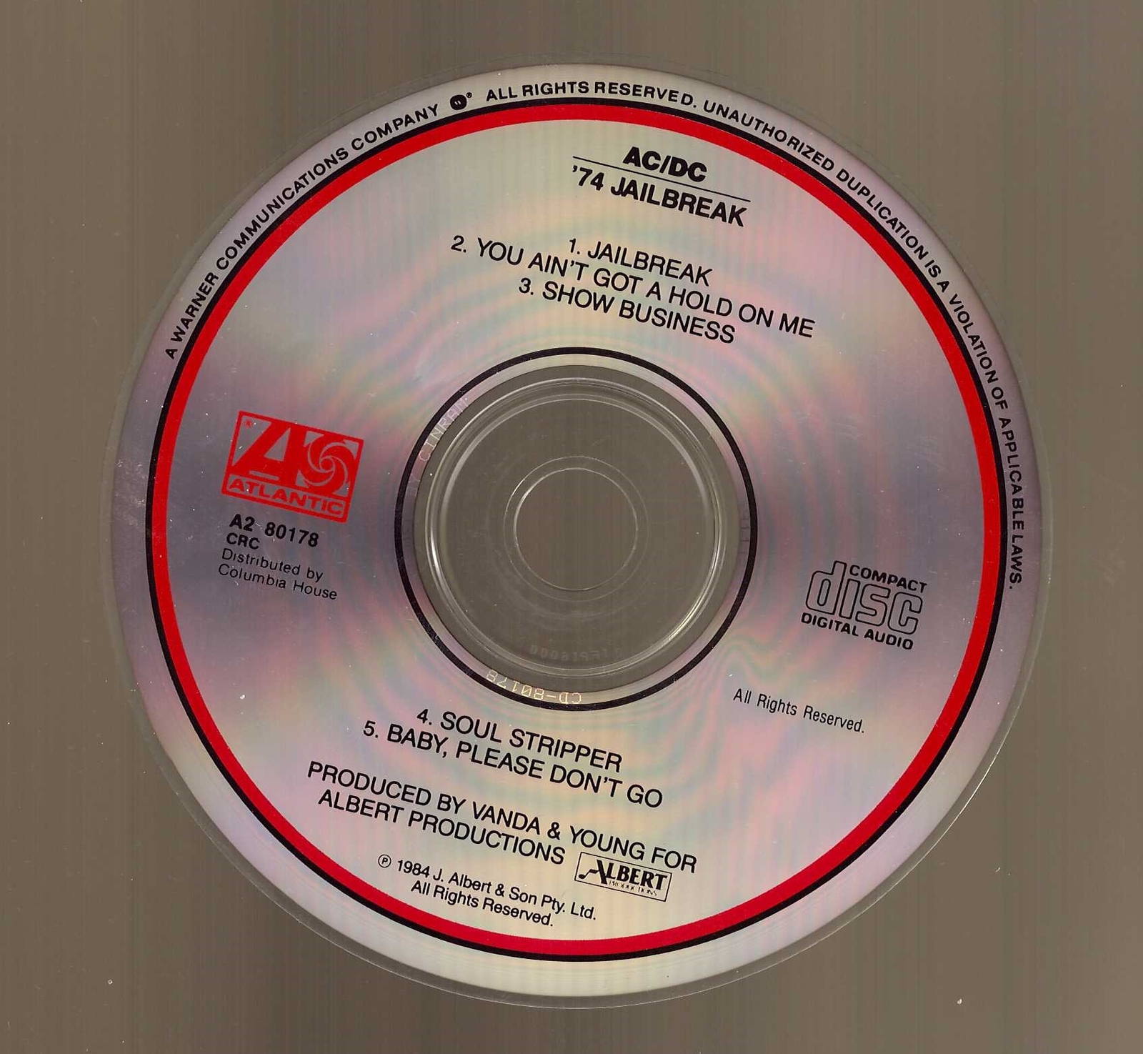 AC/DC CD '74 Jailbreak - CDs AC/DC CD '74 Jailbreak - CDs