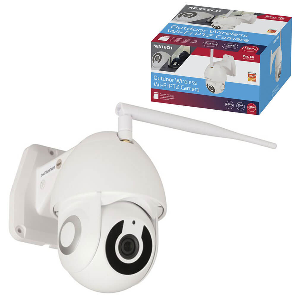 Nextech IP66 Wireless Wi-Fi PTZ Camera with 2 Way Audio and Record ...
